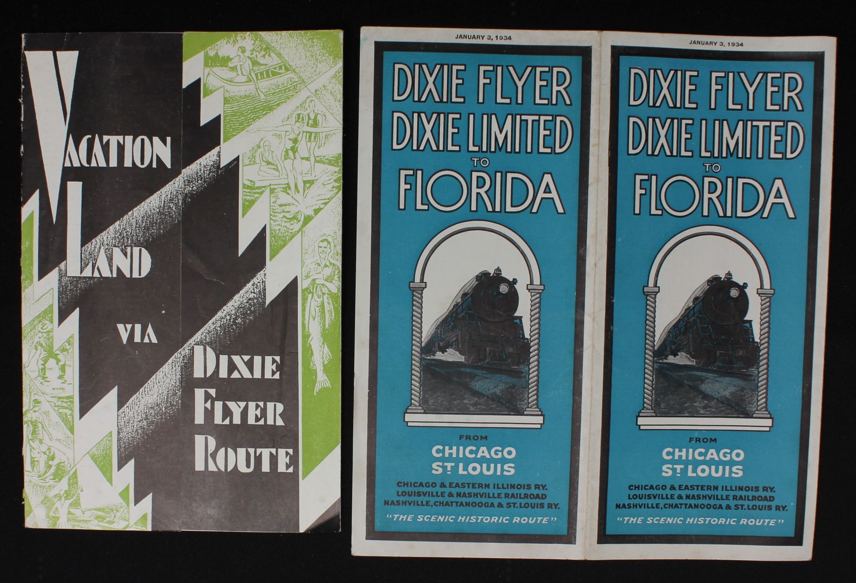 #7789: A COLLECTION OF EPHEMERA FOR THE DIXIE ROUTE RAIL LINES
