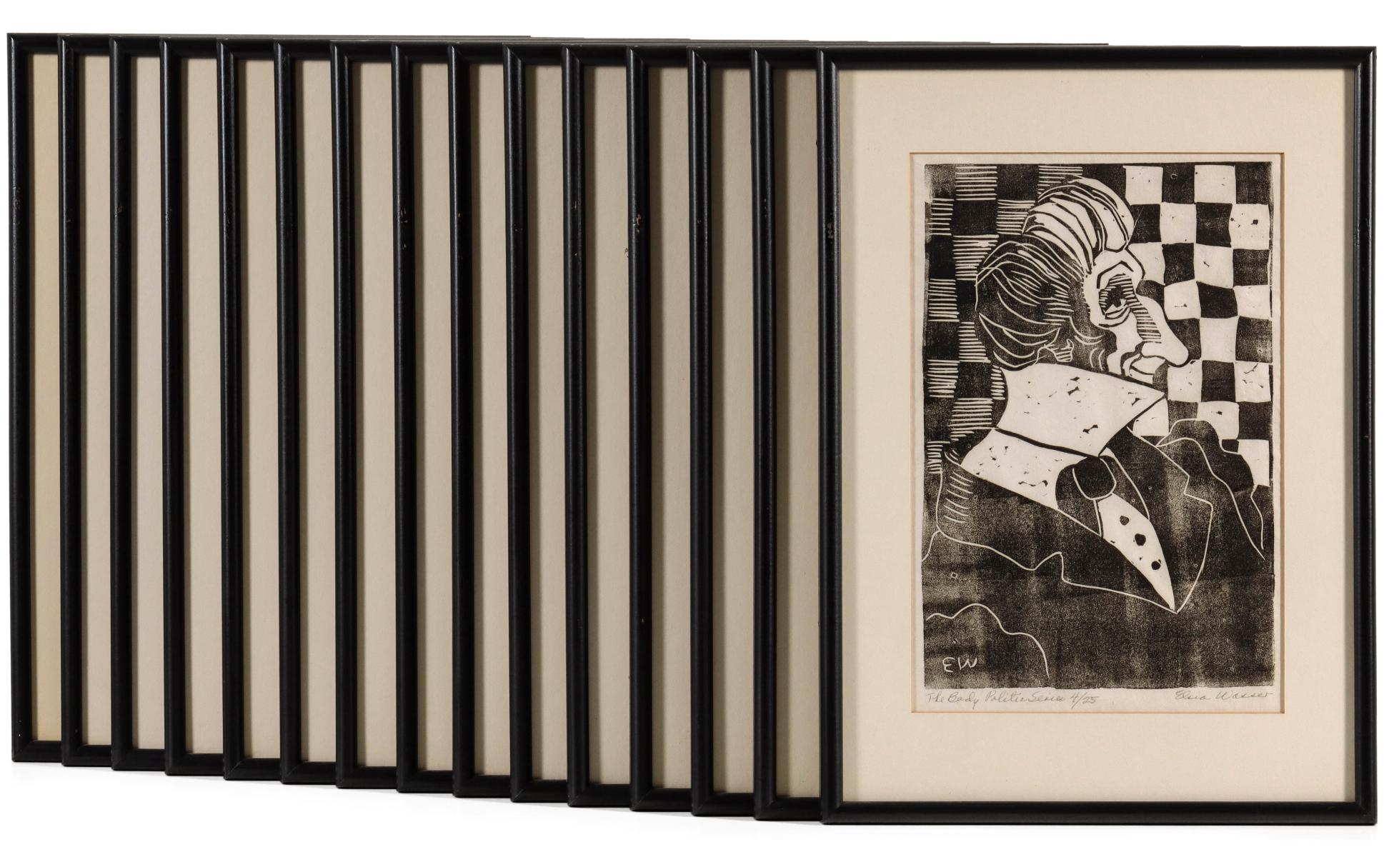 #2330: ELSIA WASSER (20TH C.) PENCIL SIGNED BLOCK PRINTS